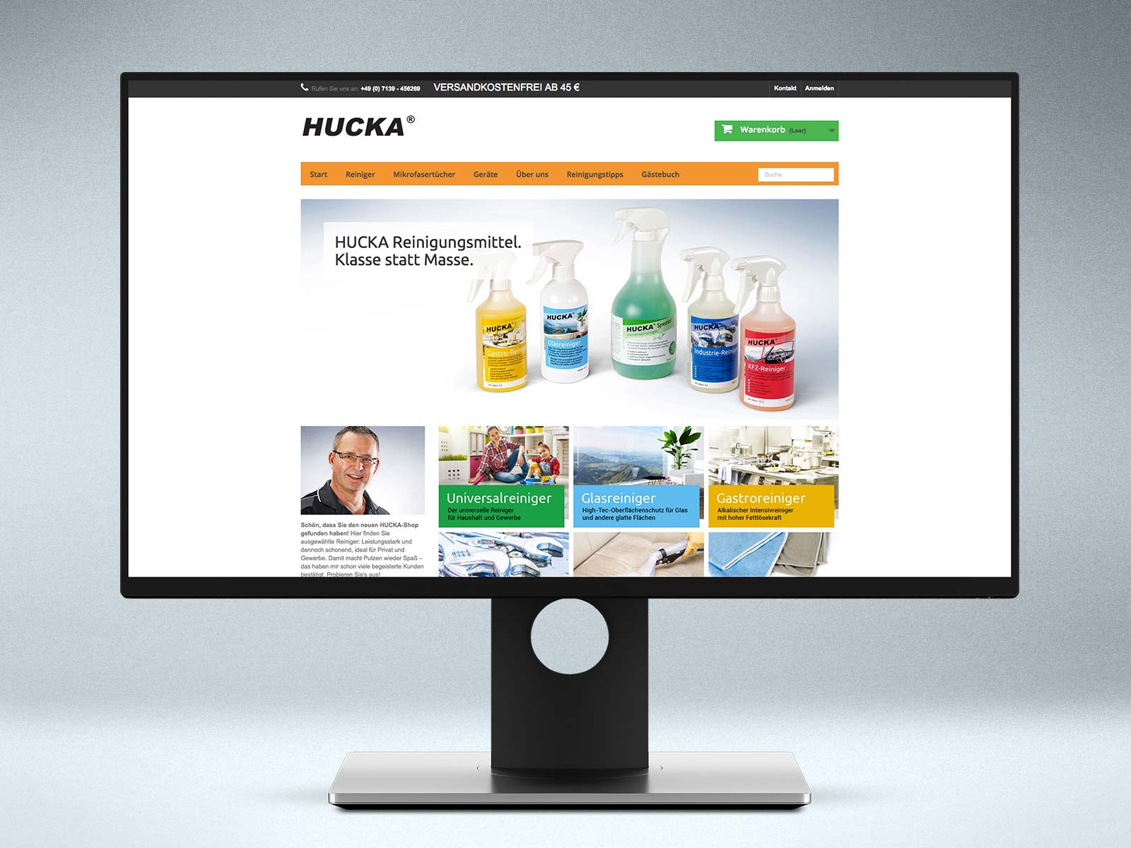 Hucka Reinigungstechnik, Onlineshop - Studio2